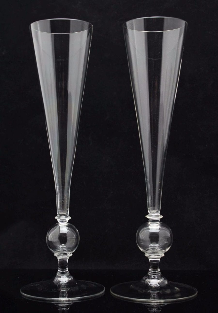 Rare Gerard Muller 1929 Dutch Champagne Flutes for Sale